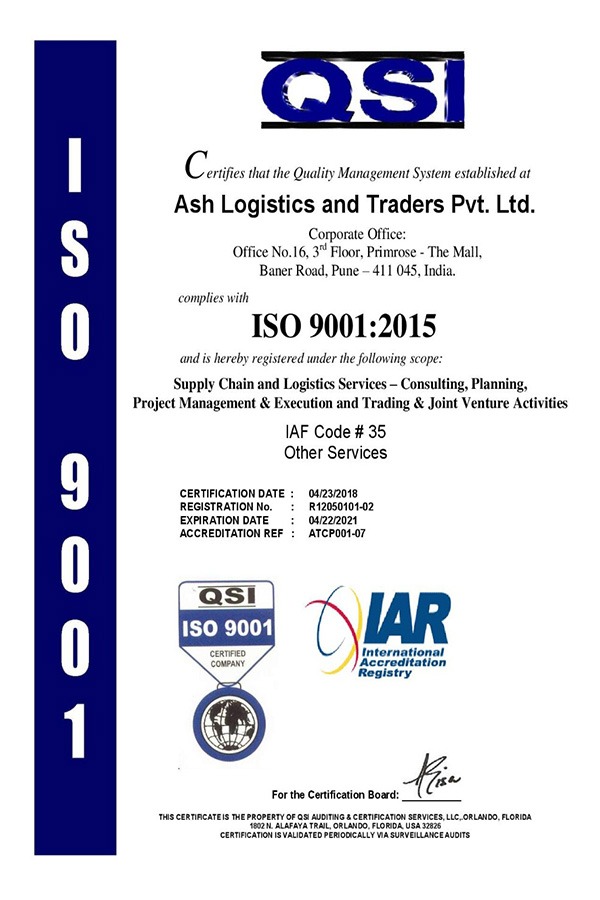 Welcome to Ash Logistics & Traders - Company Profile